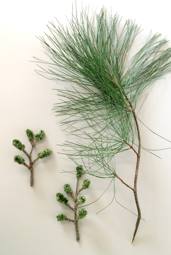 Dimensional Weaving - Martina Celerin 3D fiber art: Birches and White Pines