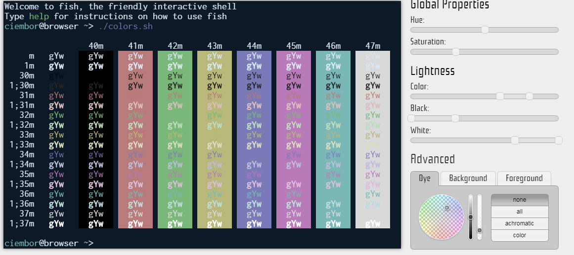 Terminal Color Scheme - Putty/Mintty/xterm/aterm/rxvt/urxvt /gnome terminal