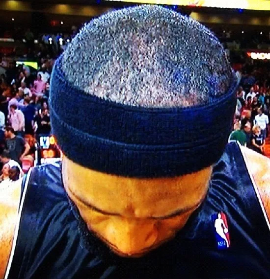 LeBron James now wearing 2 headbands