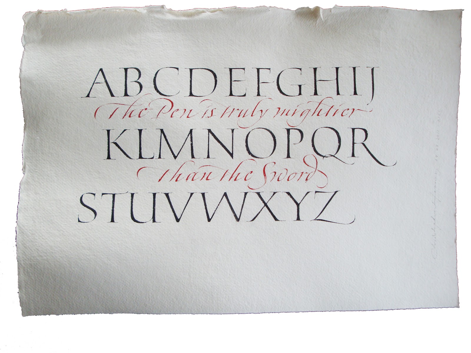 Christopher Haanes, Calligrapher