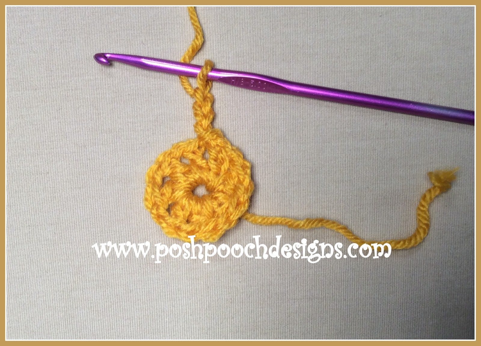 Posh Pooch Designs : November Yellow Topaz Crochet Square | Posh Pooch ...