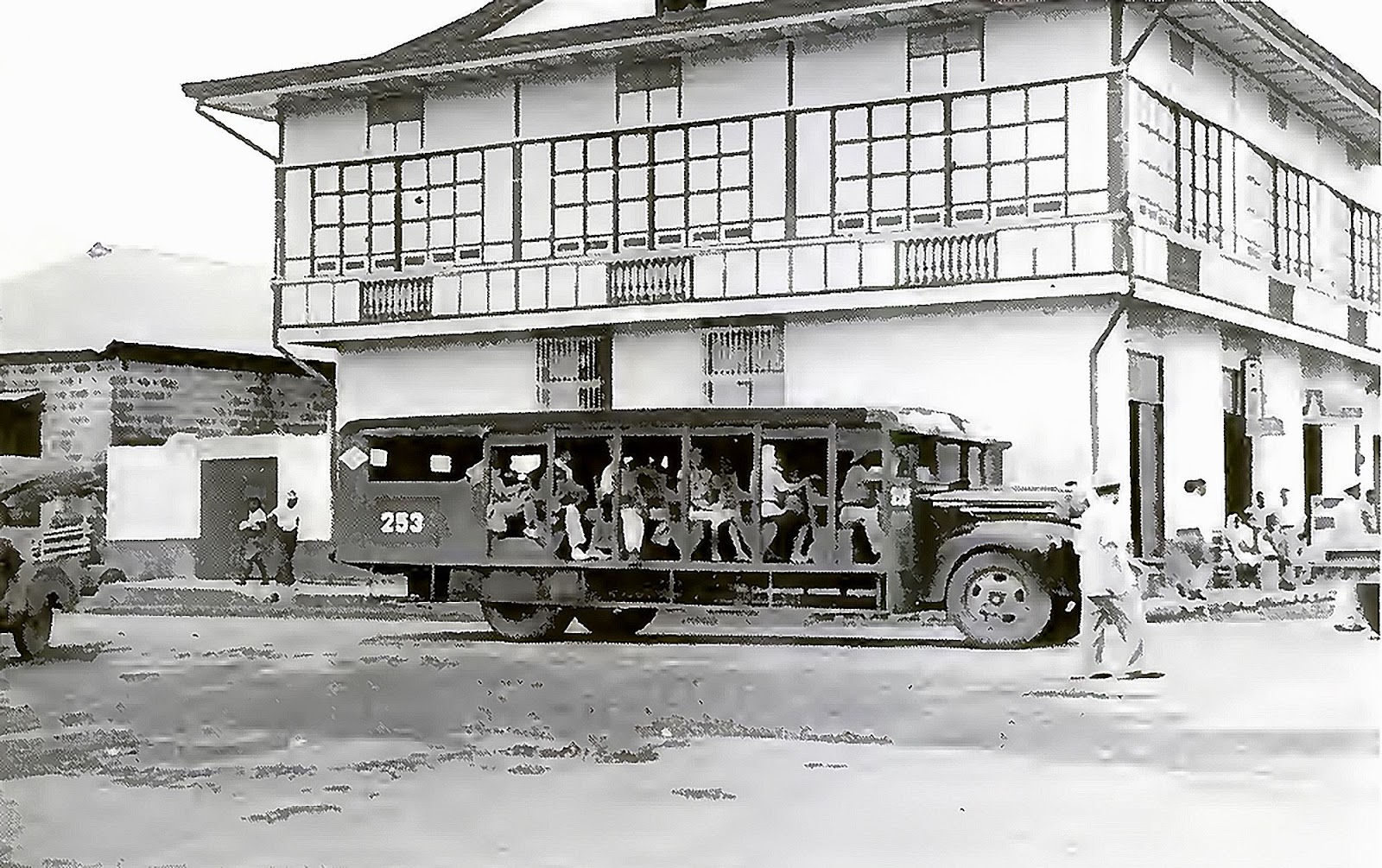 Old Wooden Bus Similar to those Operated by the Batangas Transportation ...