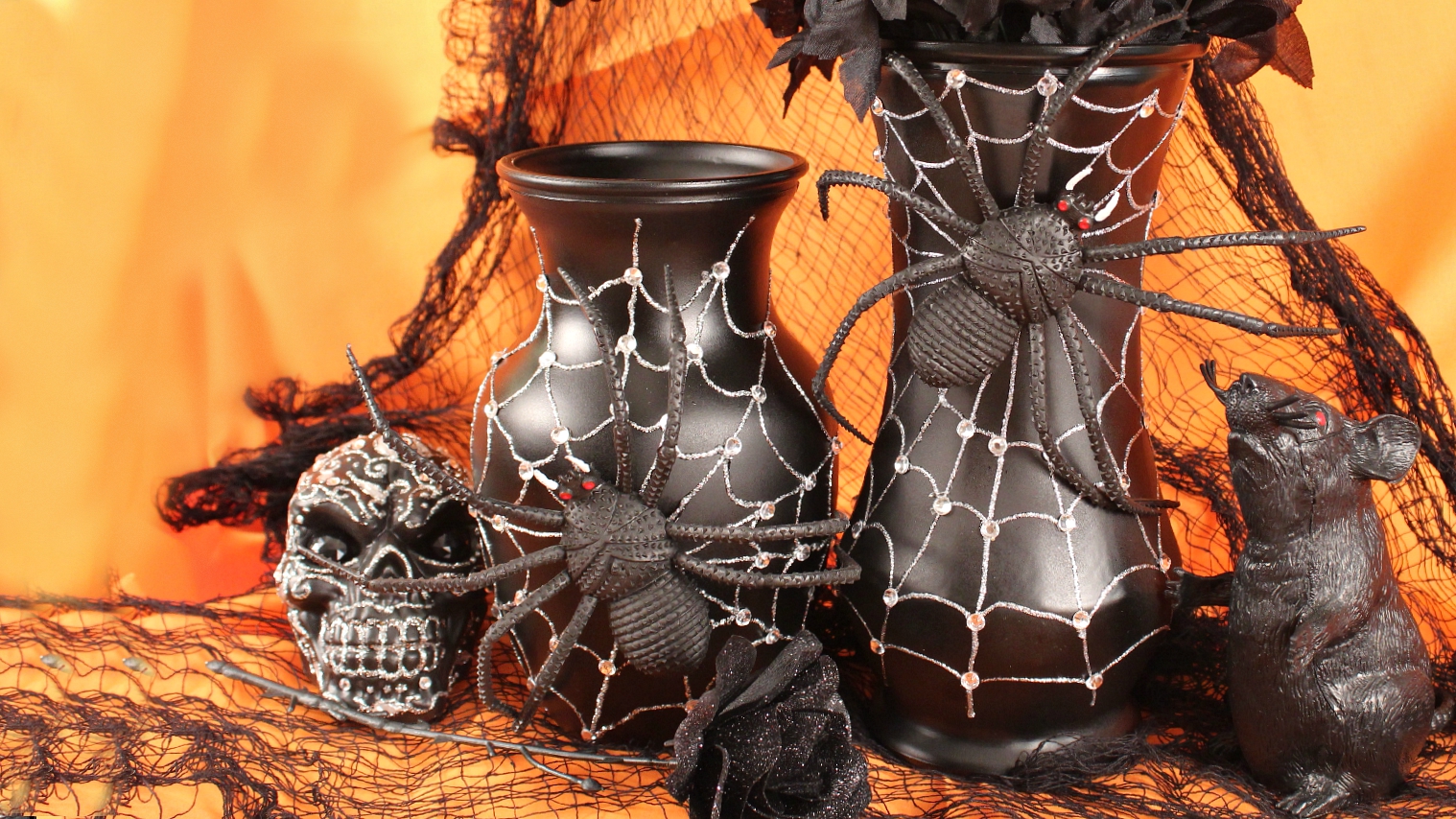Mark Montano: Halloween Spider Web Vase (and a rubber rat)