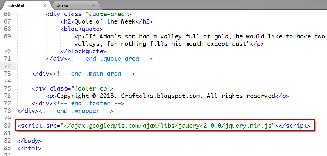 Graftalks: Part 1: How to add Carousel (Slider) to a website using ...