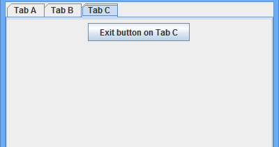 Java-Buddy: Implement tabbed panel using JTabbedPane