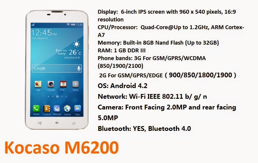 Kocaso M6200 - 6 inch quad-core tablet