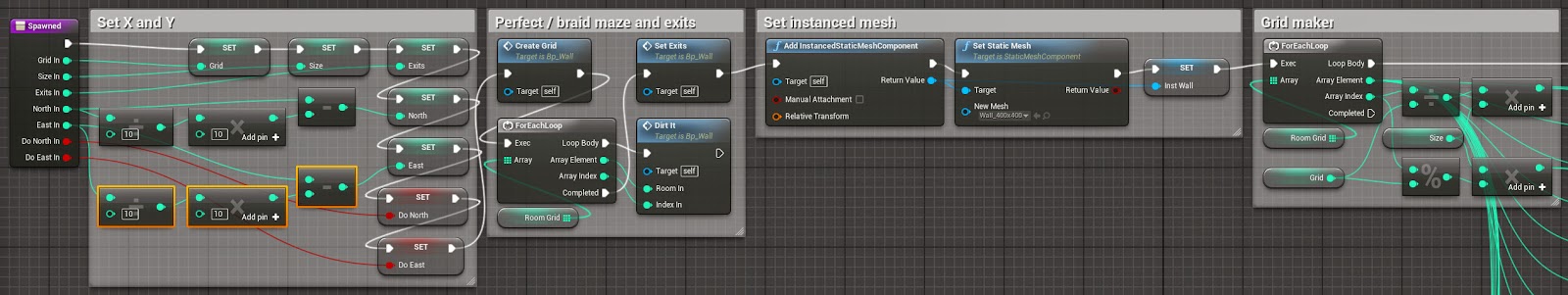 fen-ue4: Create a 10k tiles maze in unreal engine 4