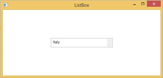 Wpf Listbox