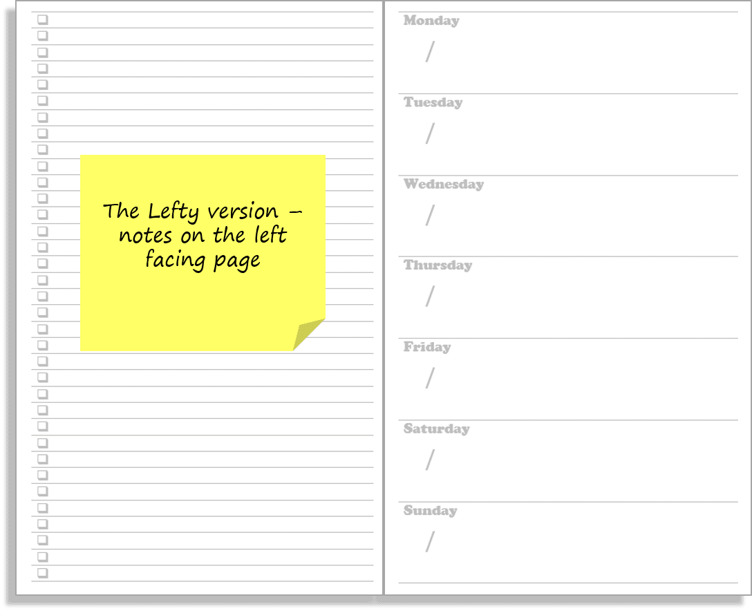 My Life All in One Place: Flexible week and notes layout for Large ...