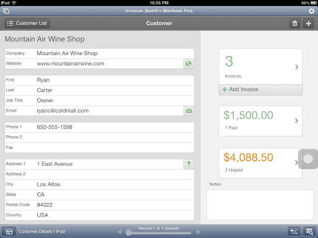 The Mac Office: Estimates and Invoices: FileMaker Pro 12 Starter Solution