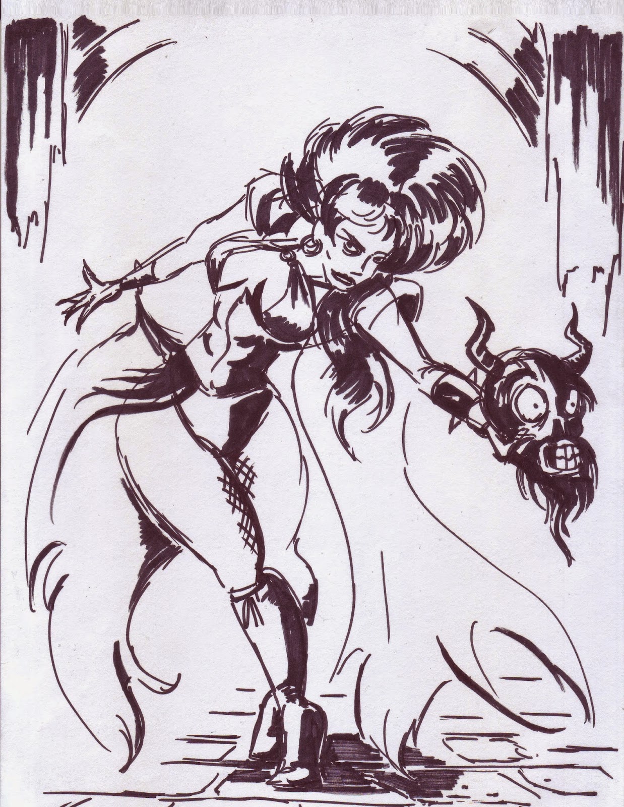 Joey McInnis' Scribblins: Heavy Metal Sorceress Sketches