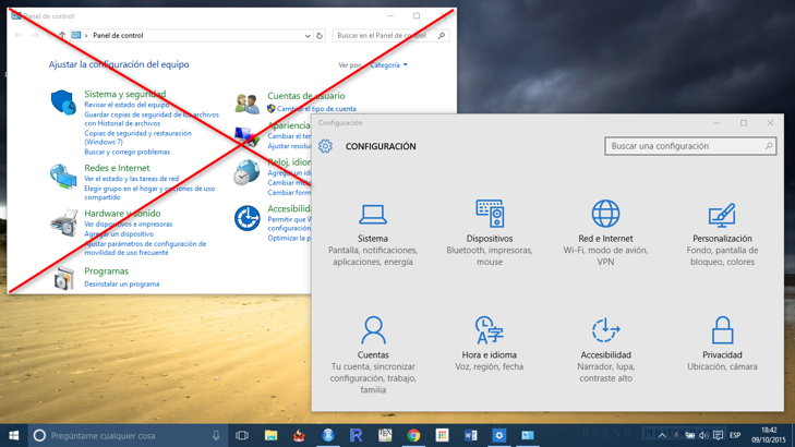 BlogeeK: El panel de control de Windows 10 cambiara muy pronto