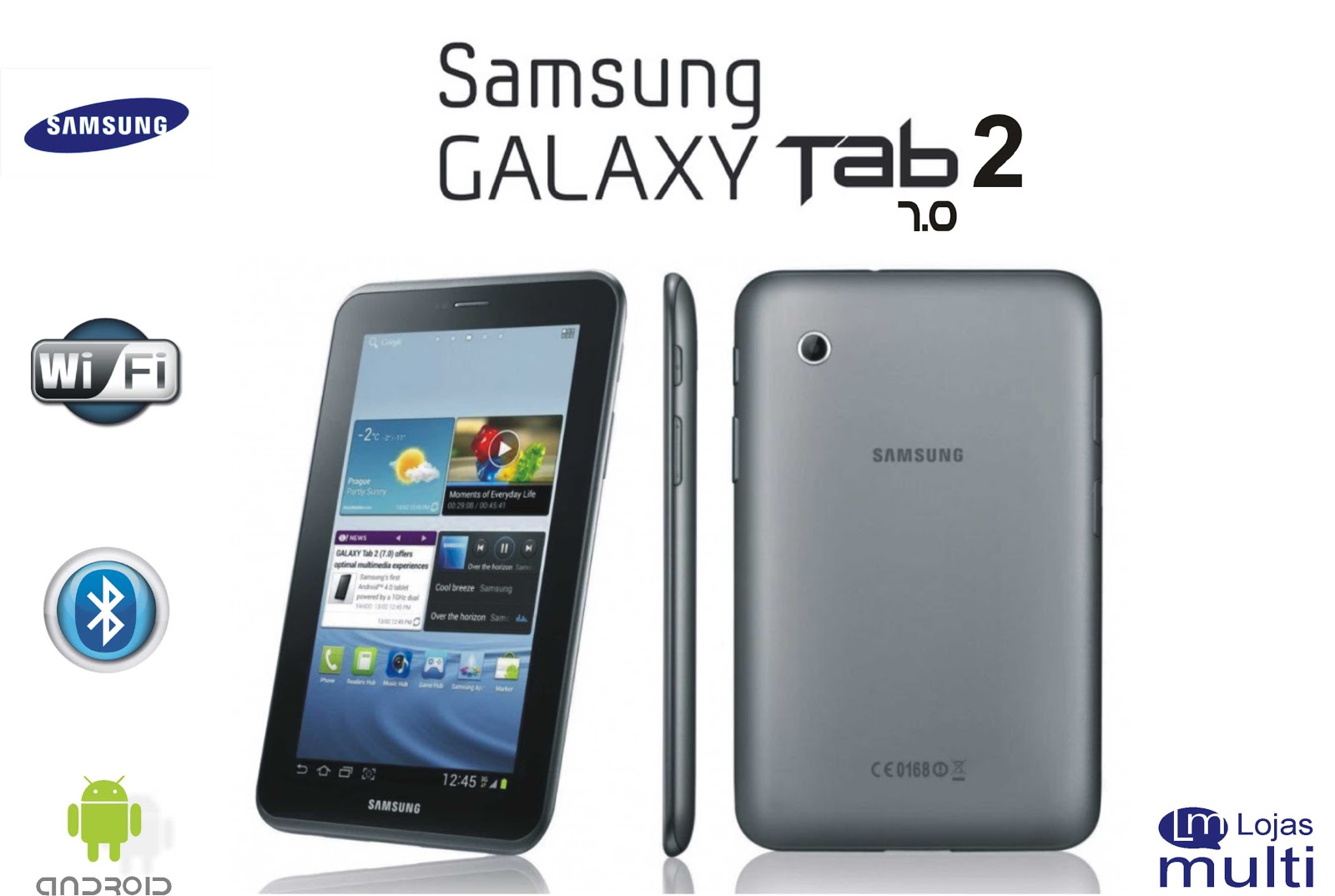 lojas multi: Tablet Samsung Galaxy Tab 2 7.0 P3110 com Tela 7,0 ...