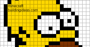 Minecraft Pixel Art Templates: Homer Simpson