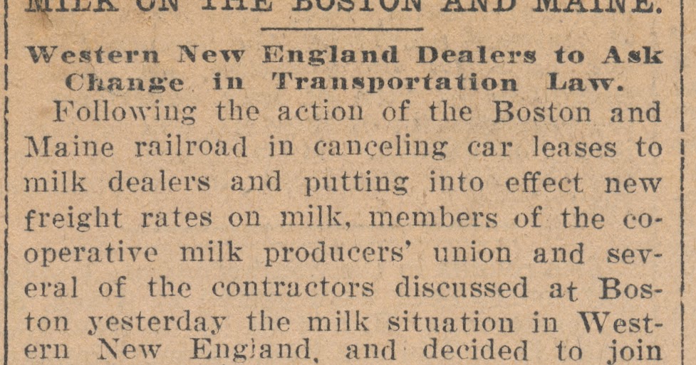 New England Depot: Milk on the Boston & Maine...