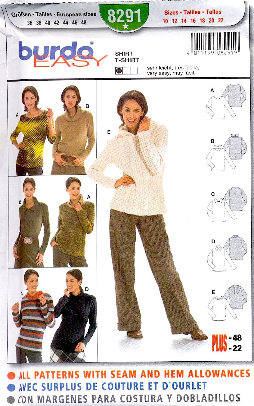 Eyelets in the Seams: Fall Top Time...Burda 8291...