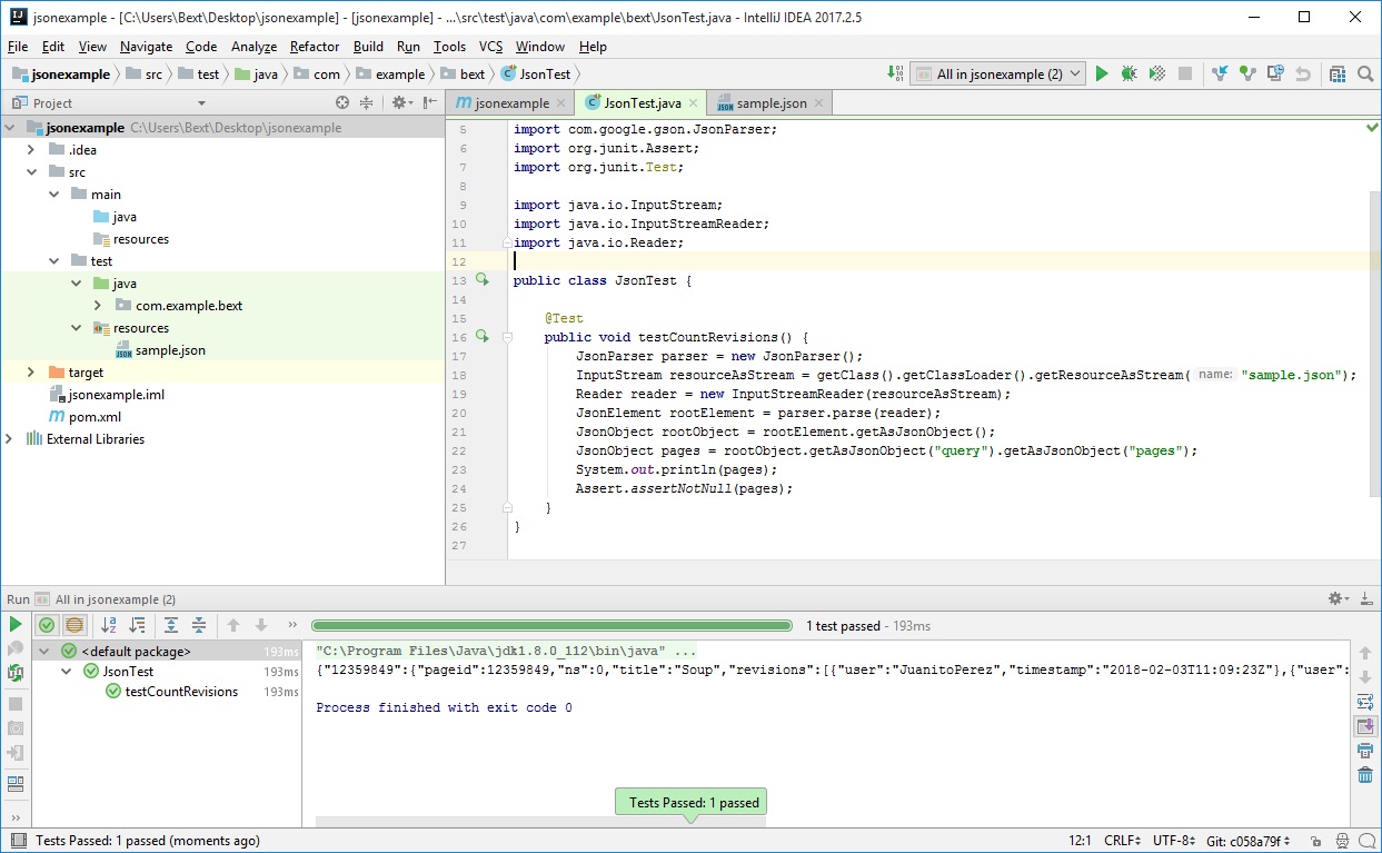 Holocron: Java Json con Maven, gson, IntelliJ