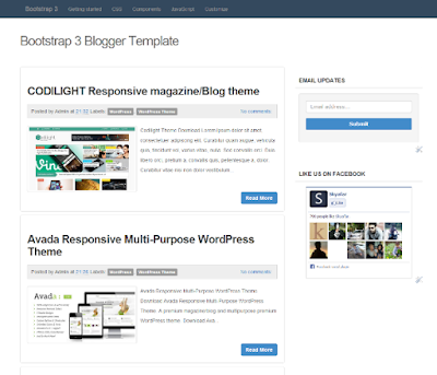Template Blogger Simple Responsive dengan Bootstrap - Blog Romeltea