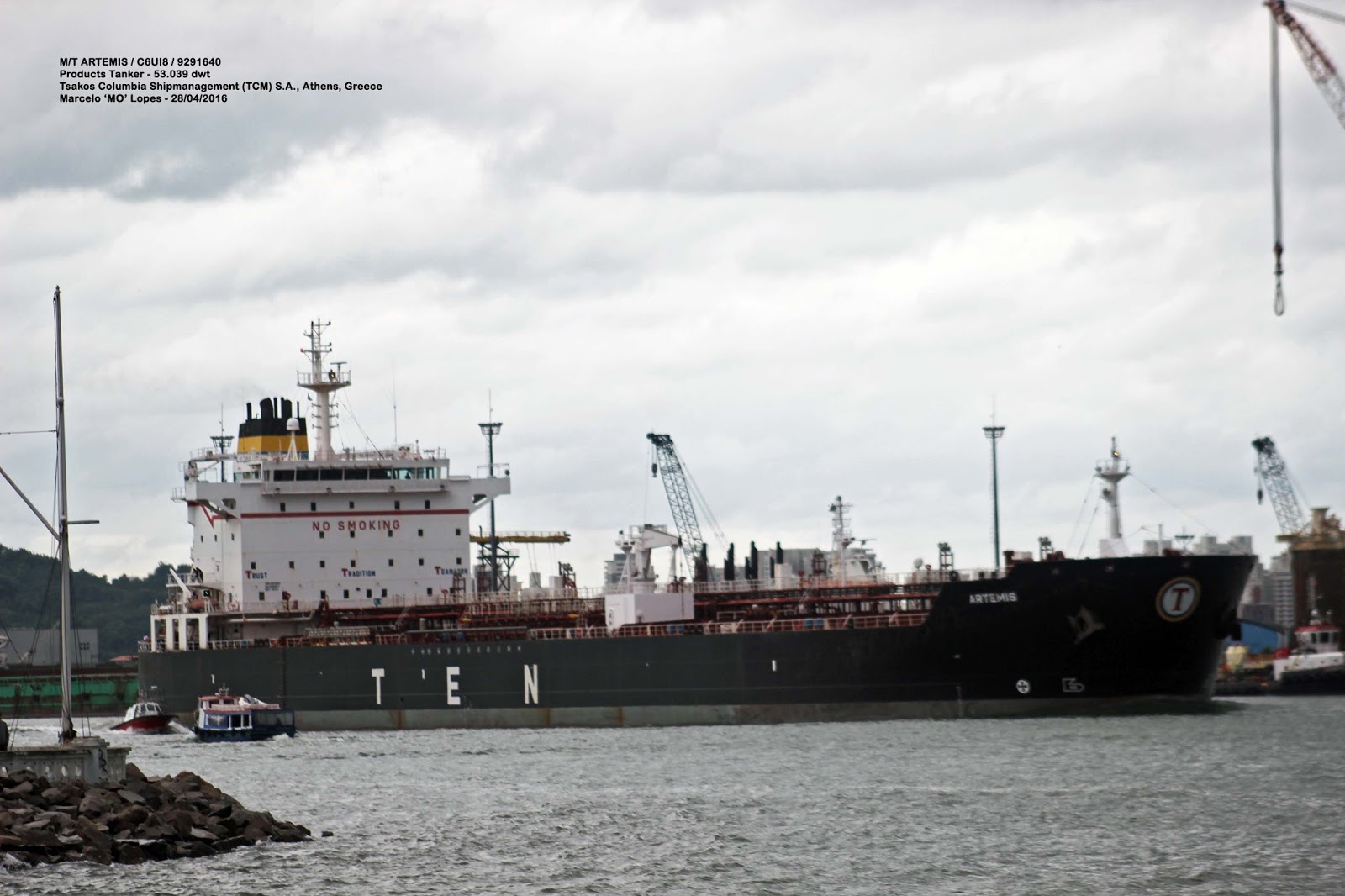 Santos Shiplovers: M/T Artemis / C6UI8 - Tsakos Columbia Shipmanagement ...