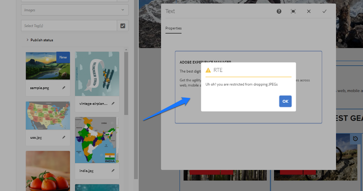 Experiencing Adobe Experience Manager Aem Cq Aem 64 Touch Ui Rte Rich Text Editor 
