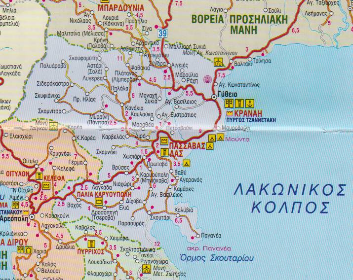 ΓΥΘΕΙΟ : ΧΑΡΤΗΣ ΤΗΣ ΜΑΝΗΣ, ΧΑΡΤΗΣ ΓΥΘΕΙΟΥ - ΒΟΡΕΙΑΣ ΠΡΟΣΗΛΙΑΚΗΣ ΜΑΝΗΣ ...