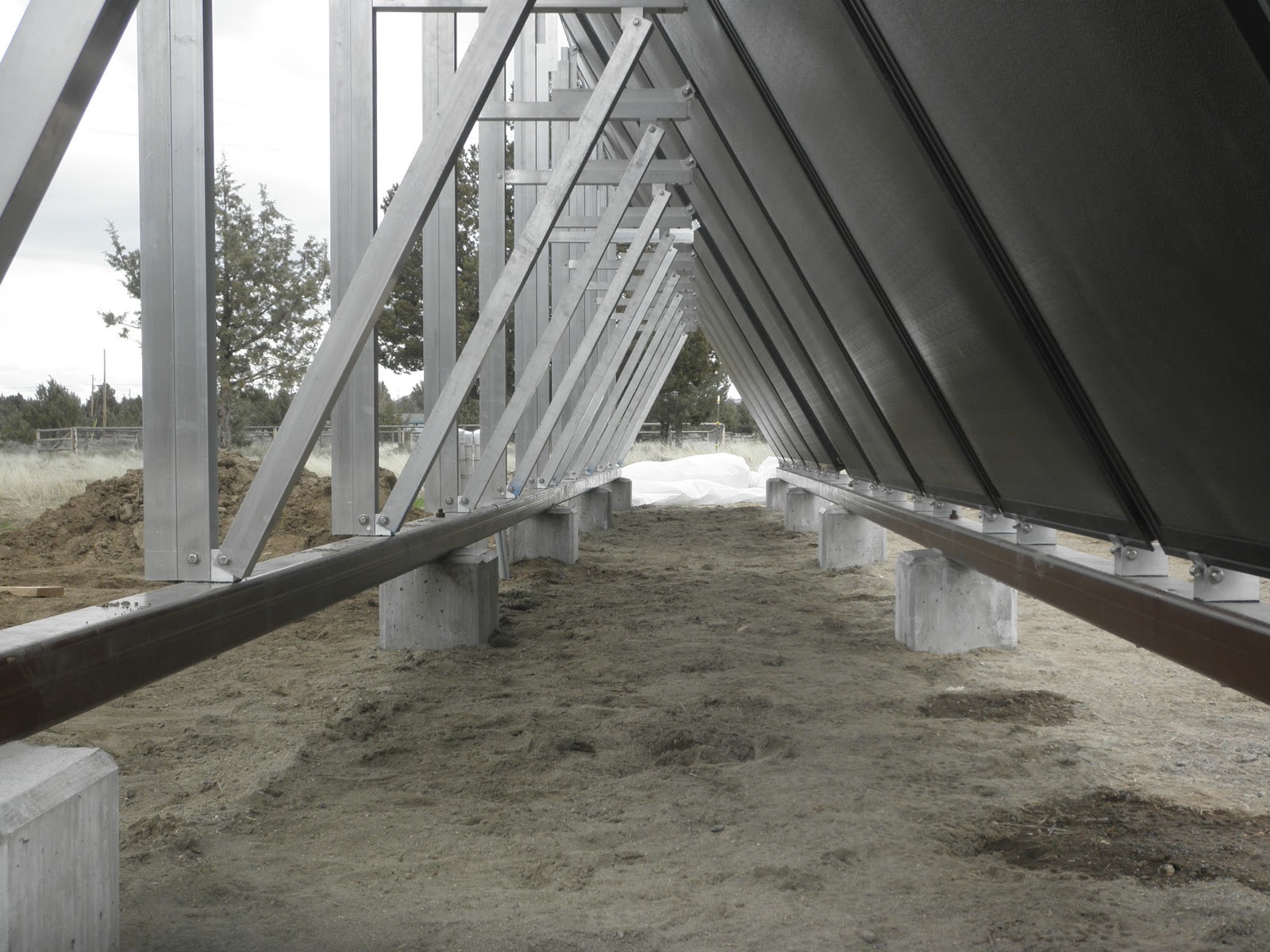 Roundup Ranch: March 21-23: Solar Collectors Installed