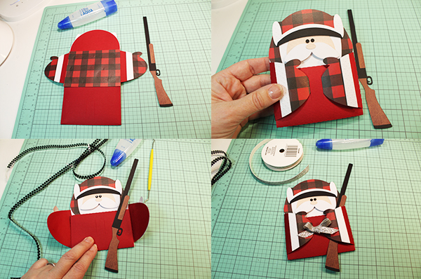 JMRush Designs: Hunter Santa Hug Gift Card Holder