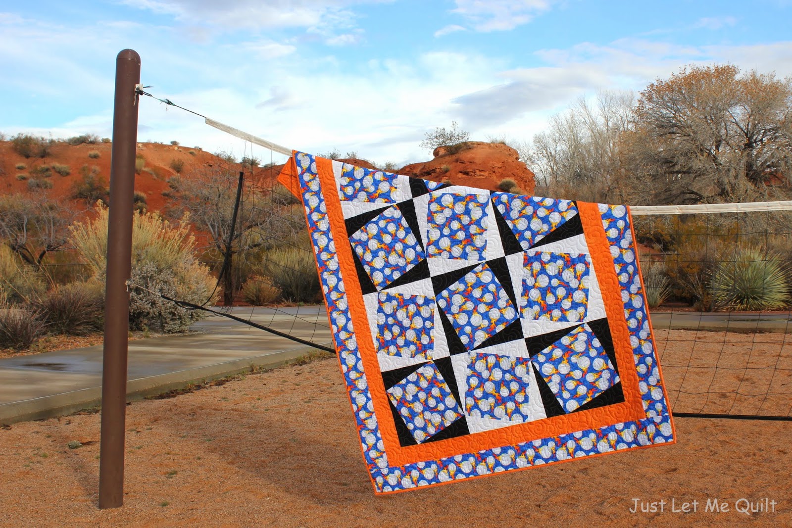 Just Let Me Quilt: Volleyball Quilt For A Monkey Boy