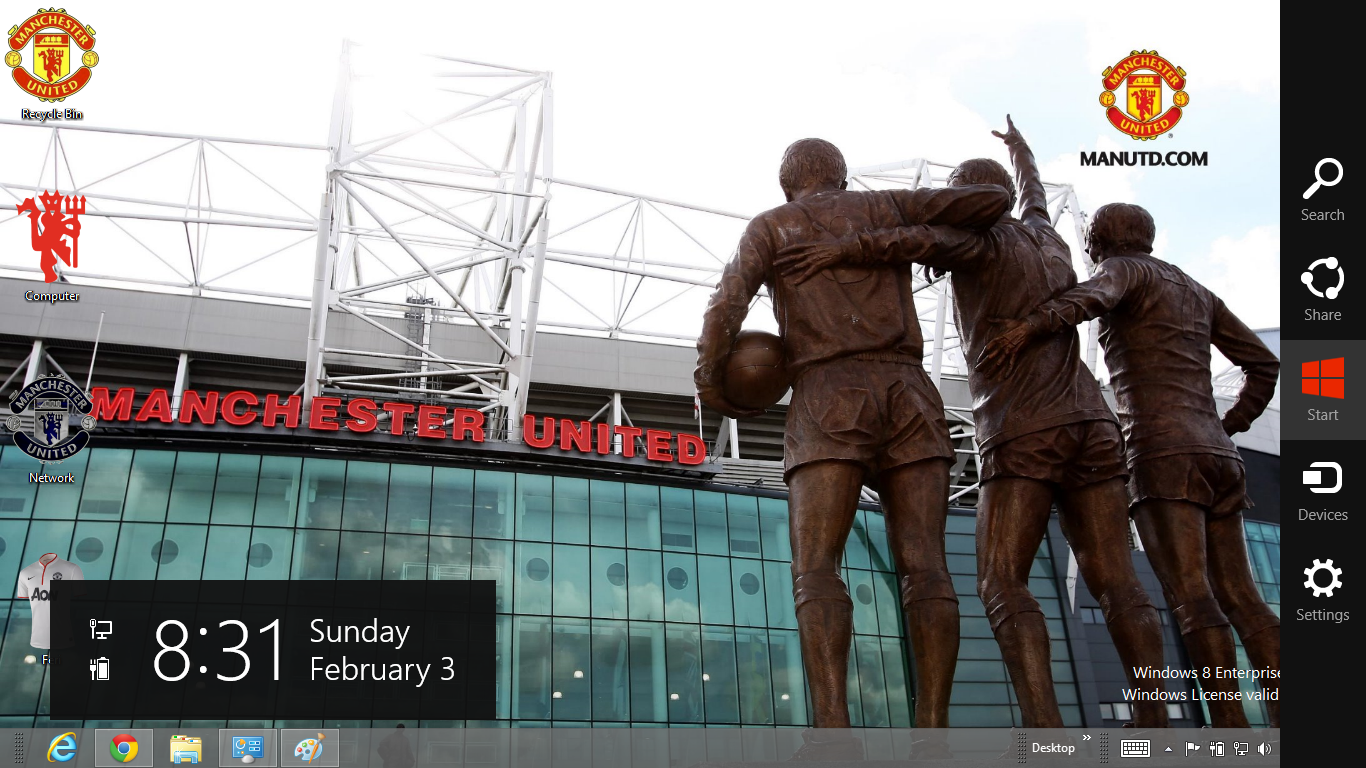 Manchester United 2013 Theme For Windows 8 | Ouo Themes