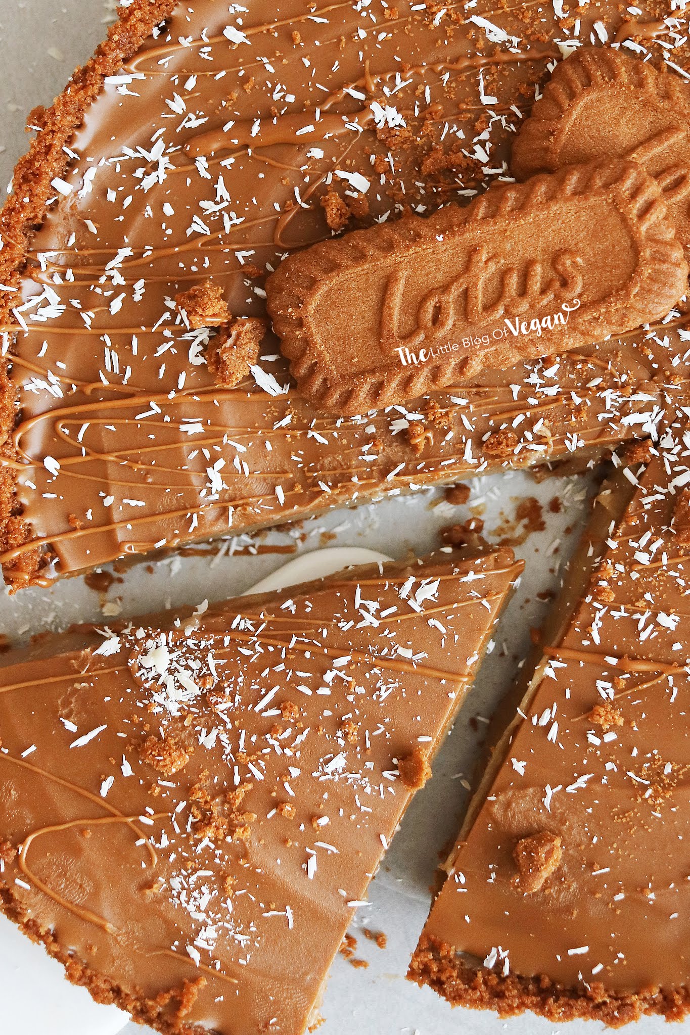 Quick & easy No-bake Biscoff tart recipe - The Little Blog Of Vegan