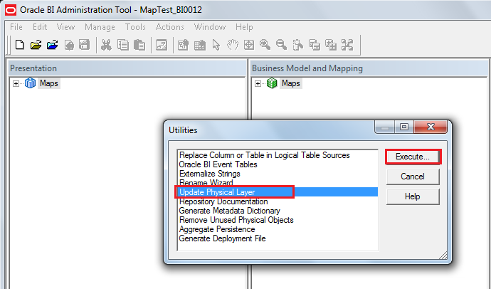 OBIEE Practicals: Updating Physical Layer Tables