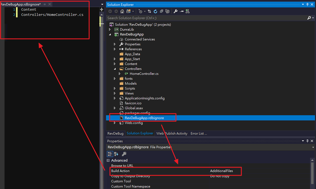 [Visual Studio] RevDeBug 基本操作