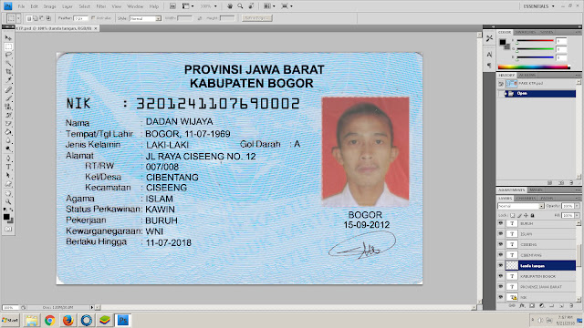 Cara Membuat Fake identitas E-KTP dan KK 2018 - informan01