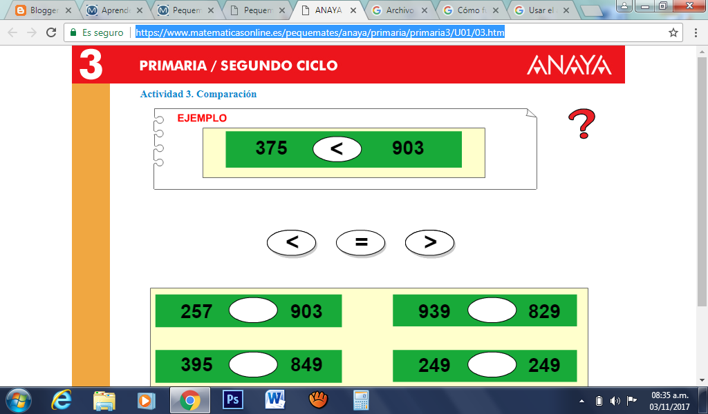 MATEMÁTICA 3: Numeración: Valor posicional