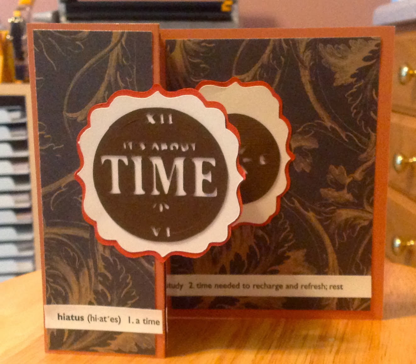 ScrapbookerPhD: Vintage Time Card