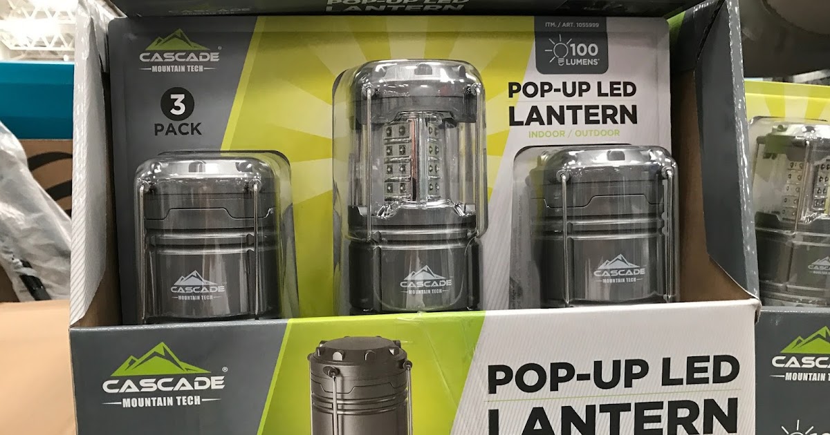 Cascade Mountain Tech Pop-Up LED Lantern (3 pack) | Costco Weekender