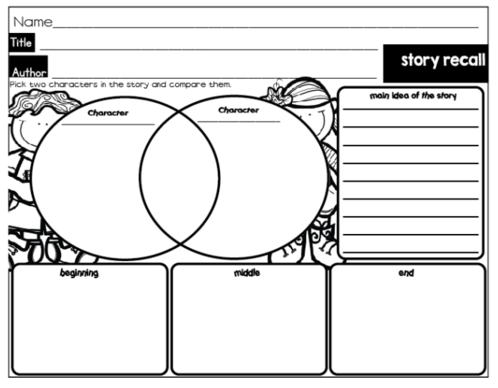 Story Recall Graphic Organizer - Classroom Freebies