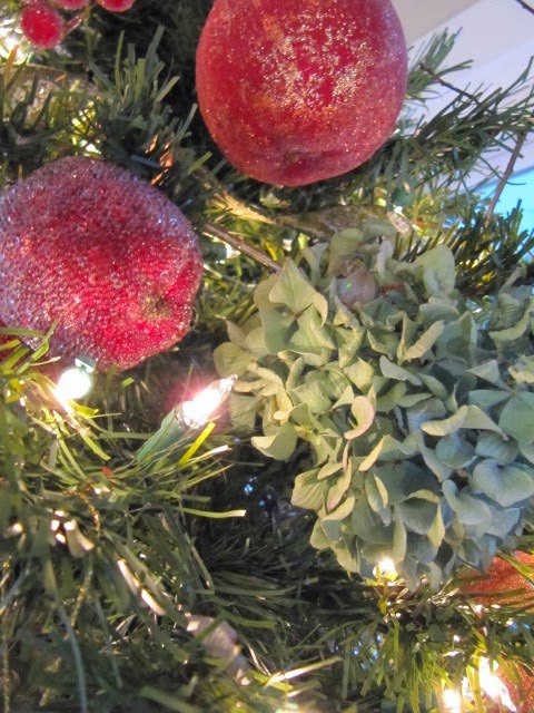 Sew Many Ways...: Re-Use Decorations…Sugared Fruit Hydrangea Christmas Tree