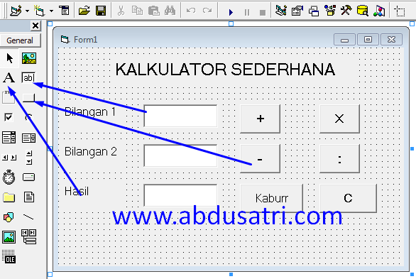 Cara Membuat Kalkulator dengan Visual Basic 6.0 - RANGKUMAN BERBAGAI PENGETAHUAN