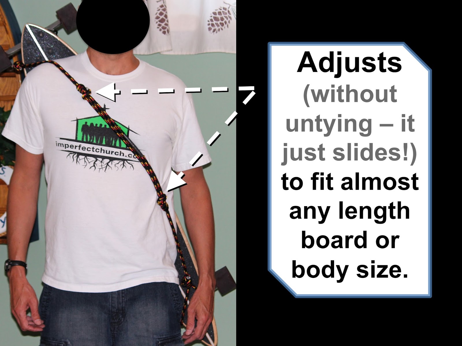 The "Knot Sling" Longboard / Skateboard Sling