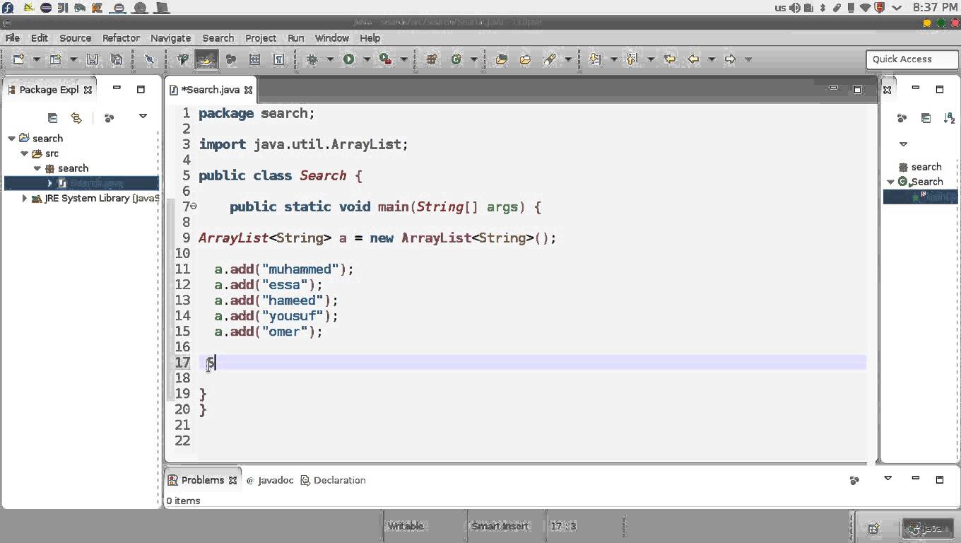 152 java Search example مثال عمل برنامج بحث | كورسات بالعربي