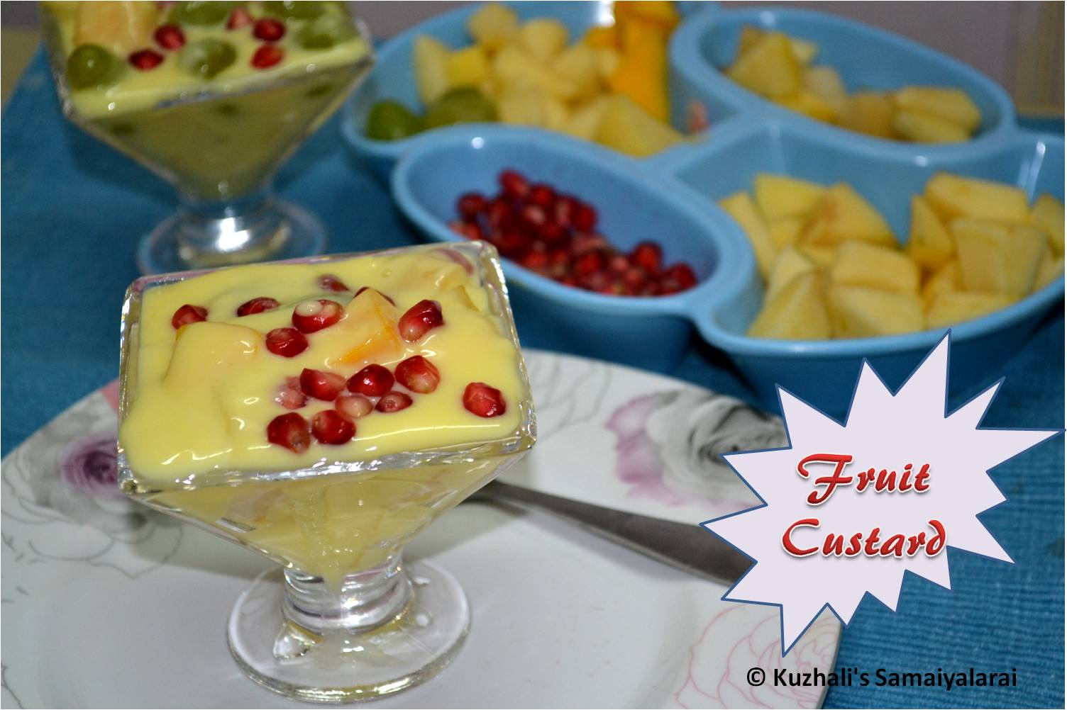 Kuzhalis Samaiyalarai Fruit Custard Recipe Using Custard Powder How To Make Mixed Fruit Custard