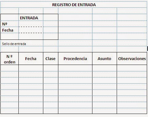 Registro de Entrada y Registro de Salida de los documentos oficiales