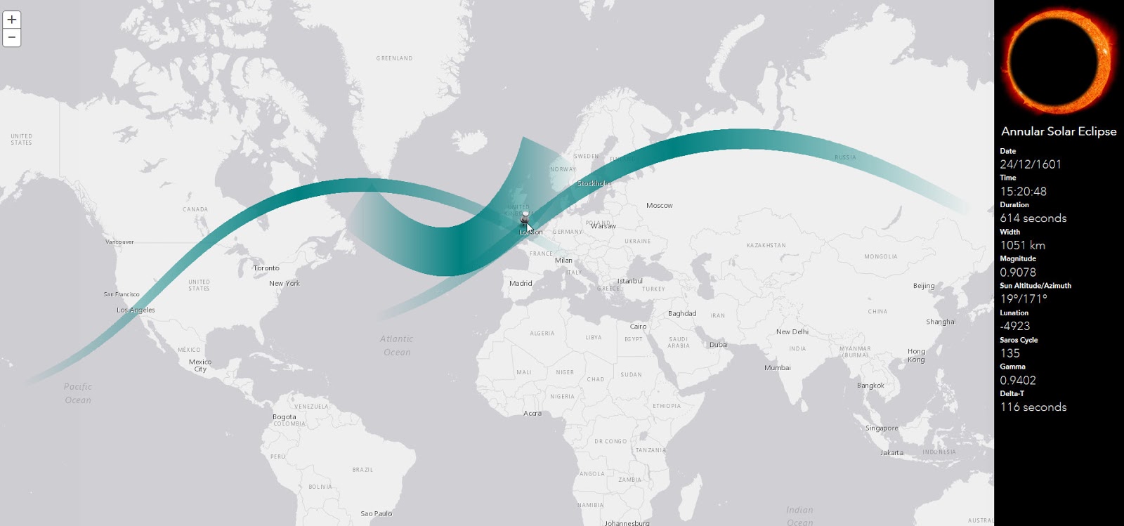 Solar Eclipses Paths Mapped - Vivid Maps