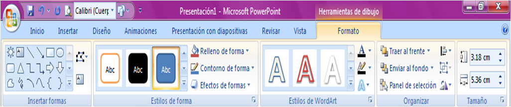 MENUS DE POWER POINT