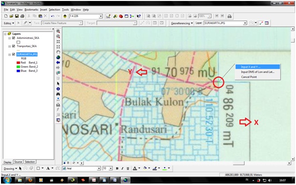 Georeferensi ArcGIS 9.3 memakai Peta RBI - Goresan Tinta Seorang Manusia