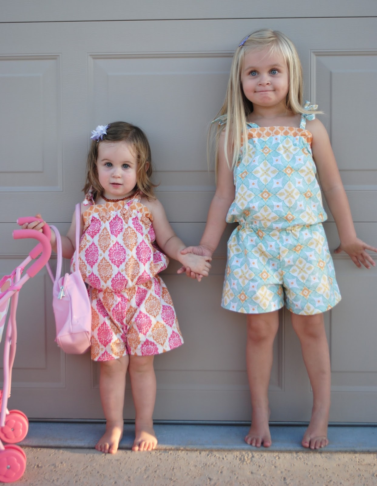 Brynn, Brooklyn & Joey Johnson: Cute Girls in Cute Little Rompers!