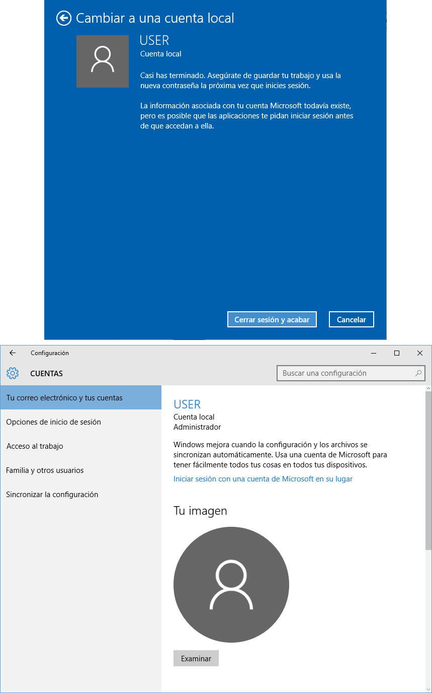 Pantallazos.es: Windows 10: Iniciar sesión con una cuenta local o de ...
