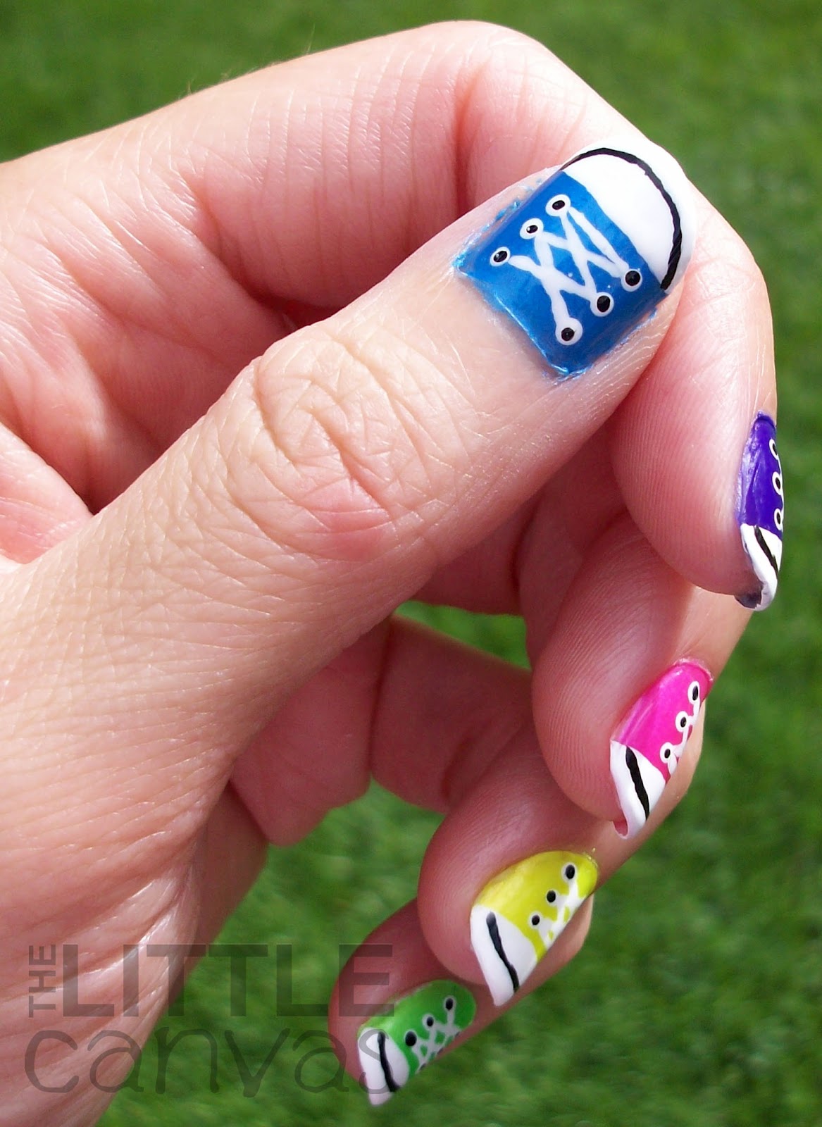 31 Day Challenge - Day 7 - Rainbow Nails - Converse Nail Art! - The ...