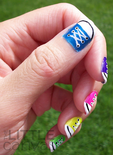 31 Day Challenge - Day 7 - Rainbow Nails - Converse Nail Art! - The ...